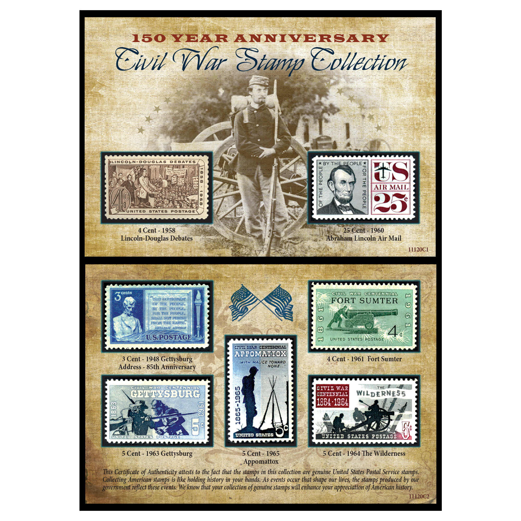 Made In the USA | 150th Anniversary Civil War Commemorative Stamp ...