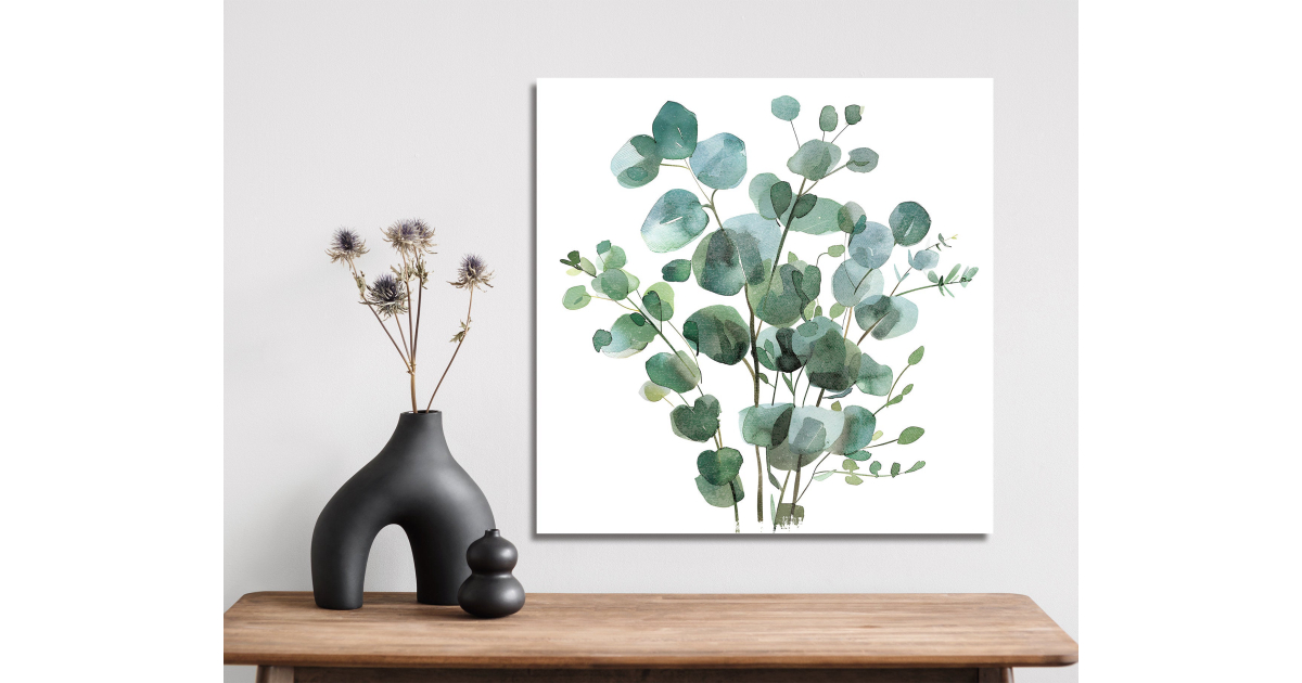 Made In USA | 12in Spring Watercolor Eucalyptus Wall Decor | Wall Decor ...