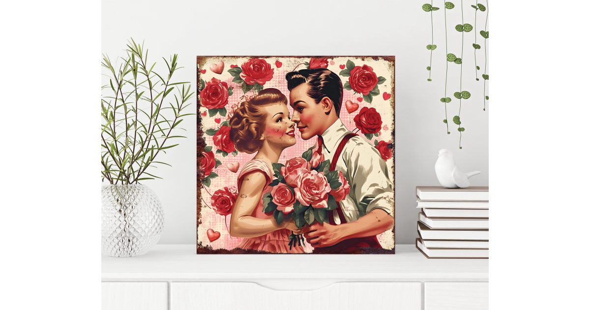 Made In USA | 12in Square Valentine's Day Wall Art, Valentine's Day ...