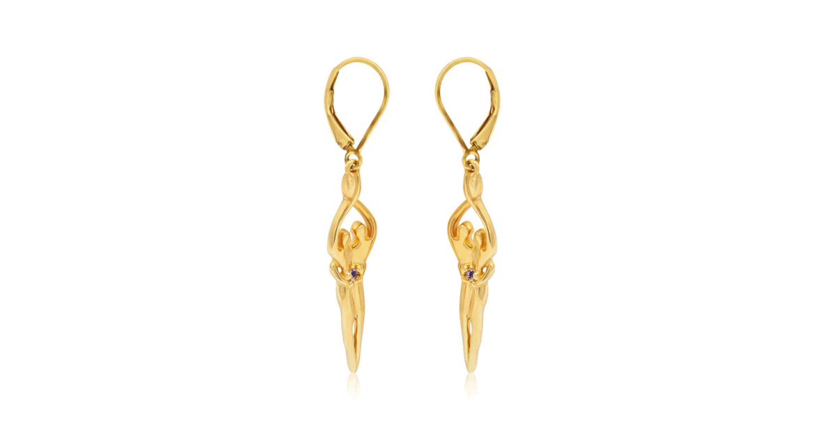 Made In USA | Medium Soulmate Earrings, 1 ¾" by 5/16th", .925 Genuine ...