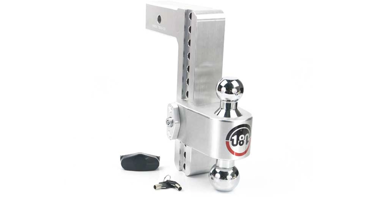 Made In USA | 10-Inch Drop Adjustable Dual-Ball Hitch, 2.5-Inch Shank