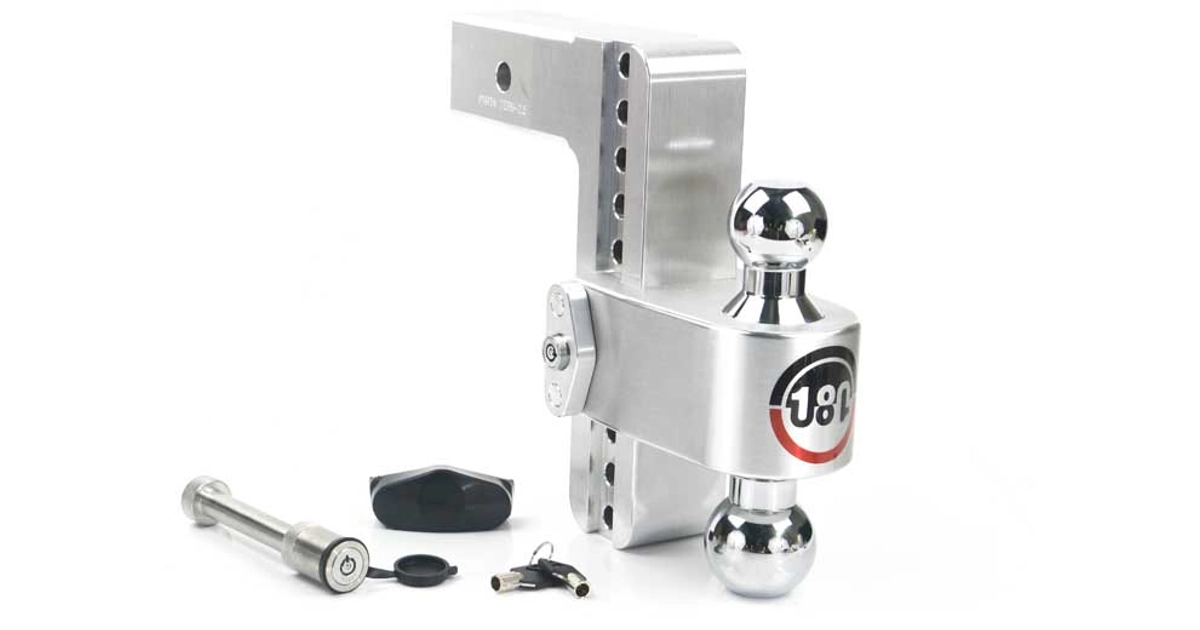 Made In USA | Adjustable 8-Inch Drop Hitch, 2.5-Inch Shank, Dual Ball