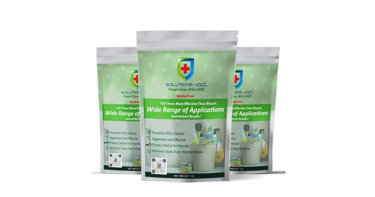 Made In USA | 30 Day Supply of SolutionsHOCl® PowerWash Powder - 30 Packs