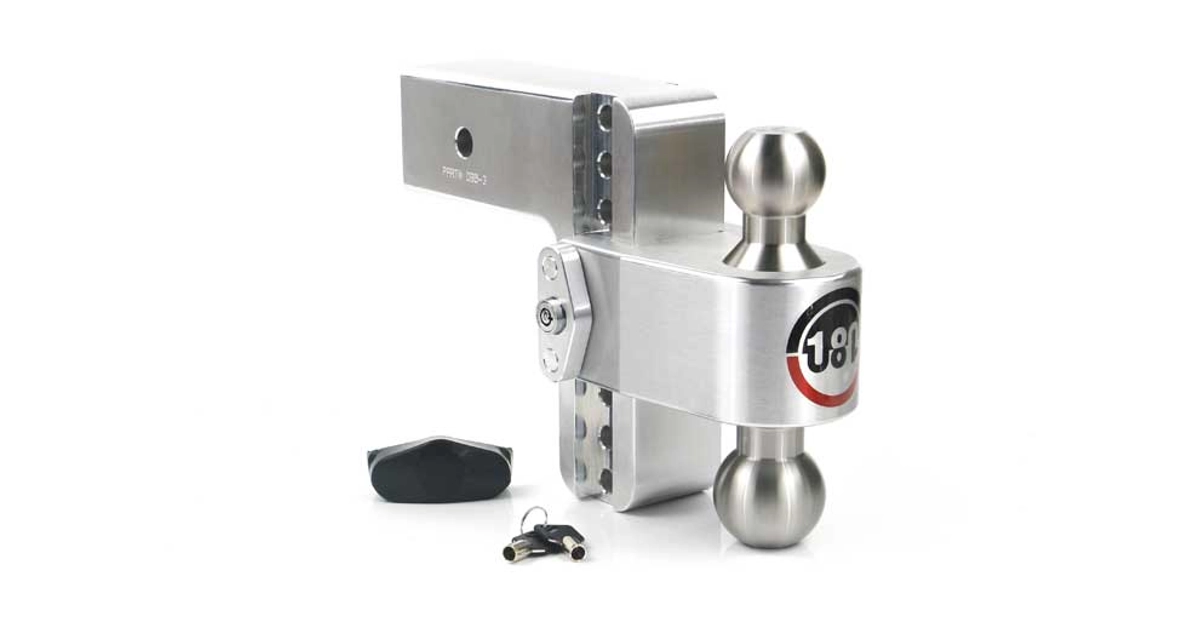 Made In USA | 6-Inch Adjustable Dual-Ball Drop Hitch, 3-Inch Shank