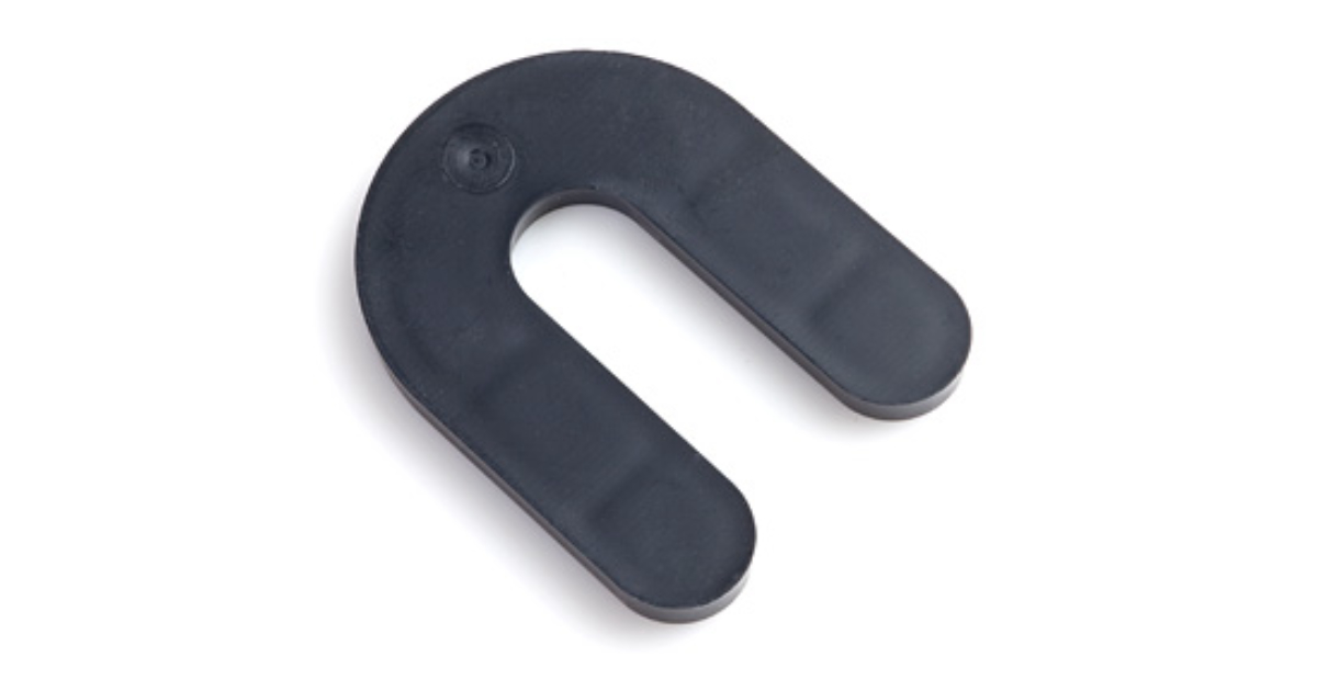 Made In USA | 2-5/16" x 3" x 1/4" Black Horseshoe Shims 1000 Pack