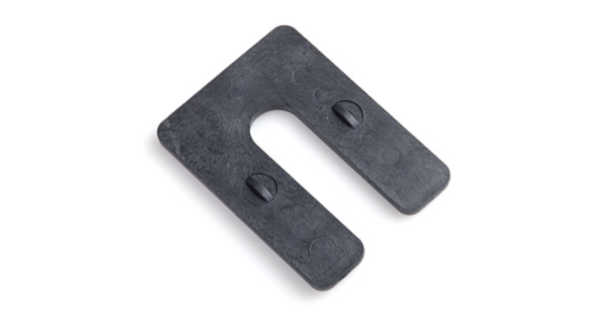 Made In USA | 3" x 4" x 1/4" Black Interlocking Shims 100 Pack