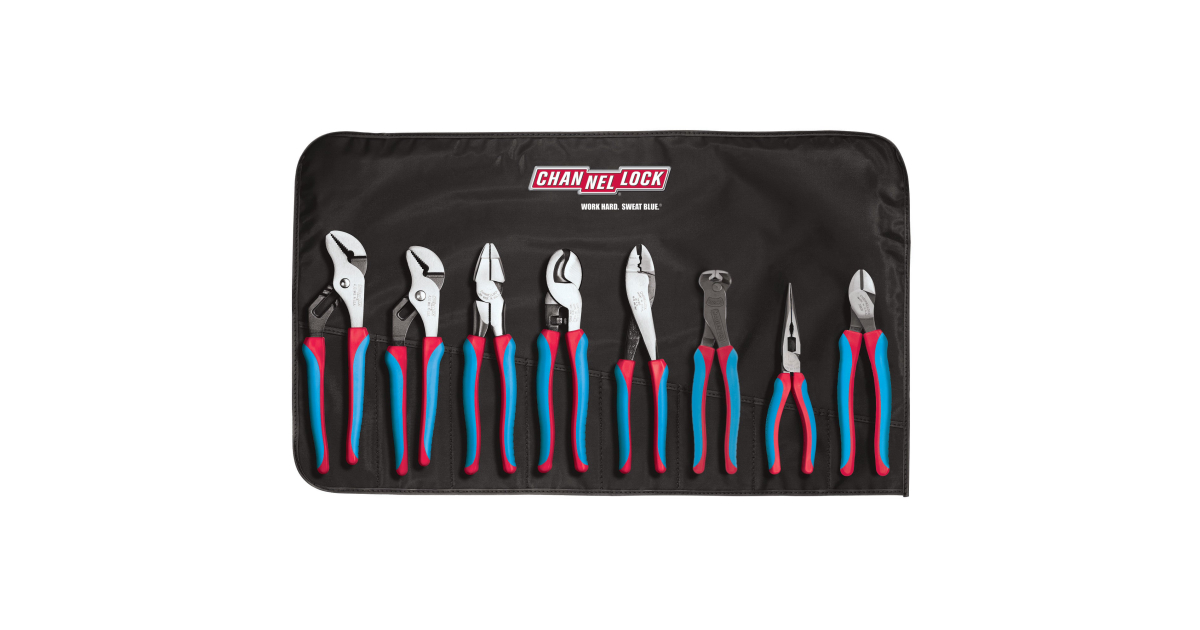 Made In USA | 8pc Electrical Pliers Tool Set with Tool Roll (CBR-8)
