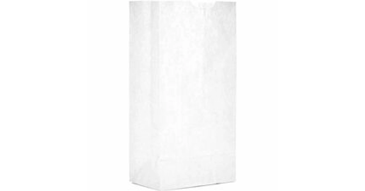 Made In USA | AJM Recycled Bleached Kraft Paper Grocery Bags - 5" x 3.1 ...