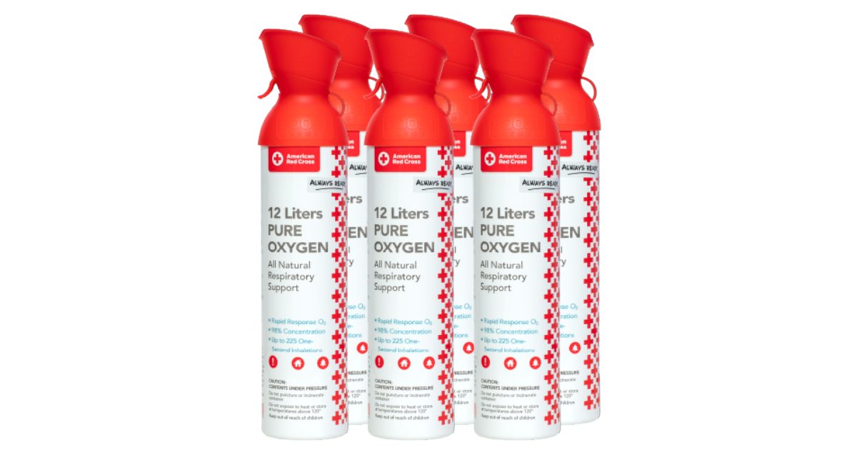 Made In USA | American Red Cross Canister - 6 Pack