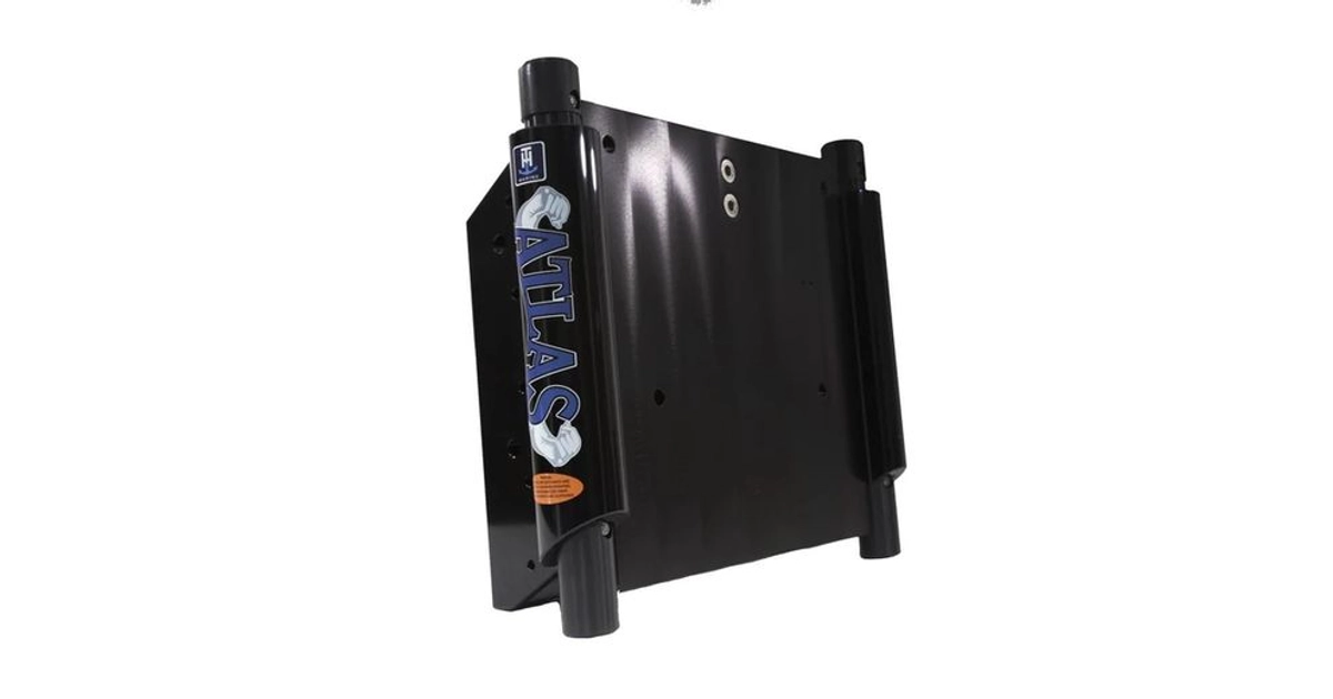 Made In USA | 6-Inch Setback Hydraulic Jack Plate, Gloss Black Anodized