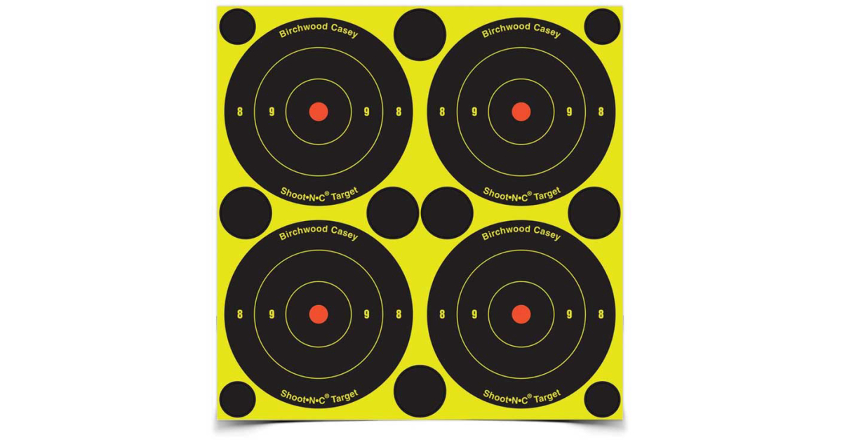 Made In USA | 3-Inch Reactive Bullseye Peel-and-Stick Targets