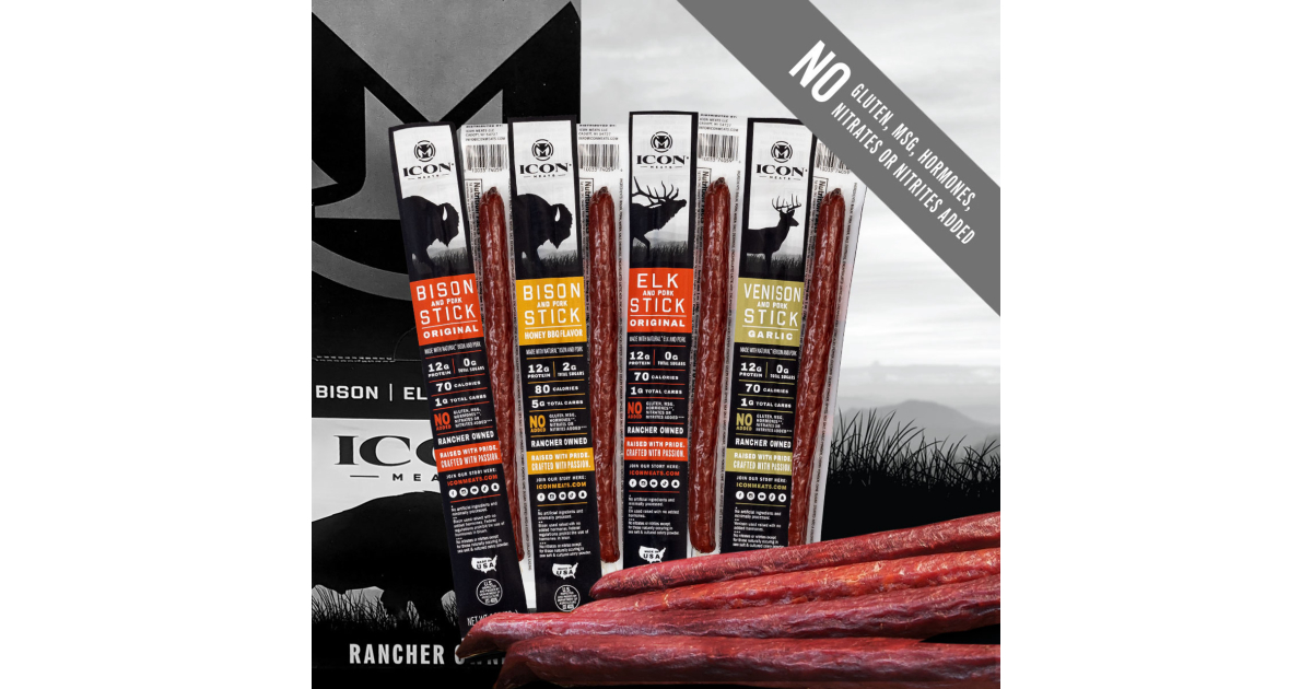 Made In USA | Bison, Elk & Venison Snack Stick Sampler - 1 oz (24ct)