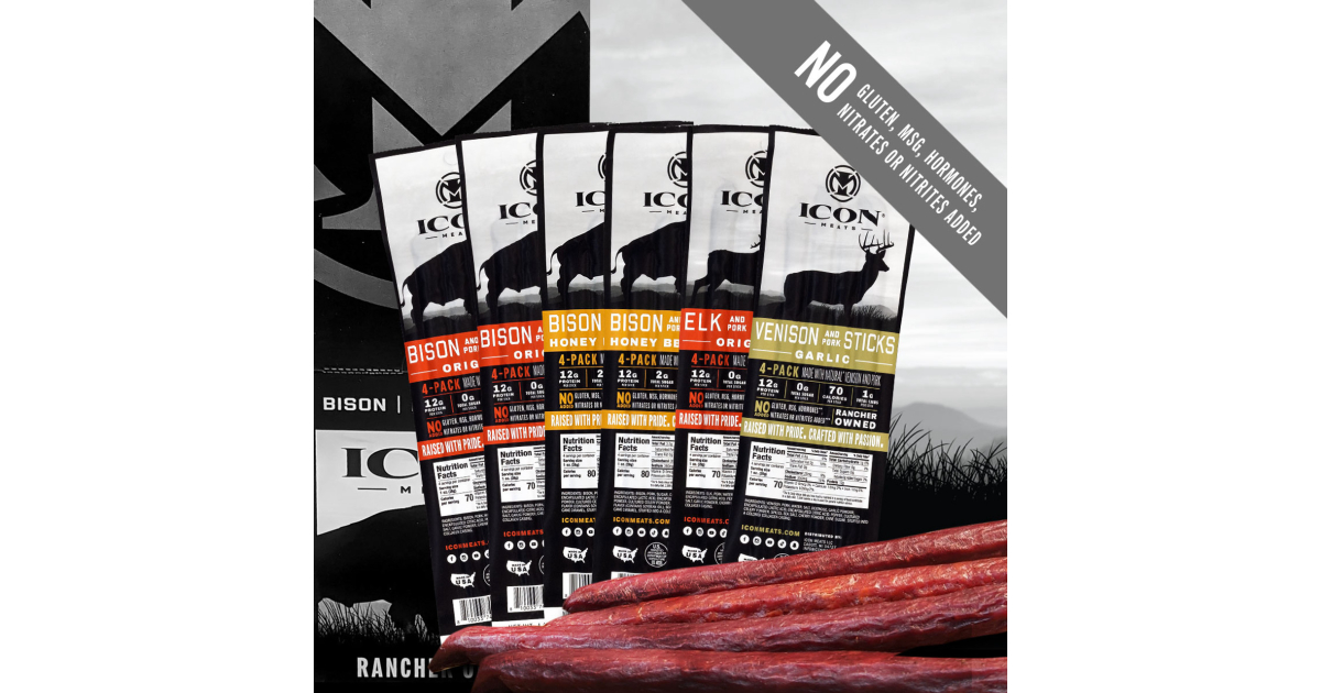 Made In USA | Bison, Elk & Venison Snack Stick Sampler - 4 Pack of 1oz ...