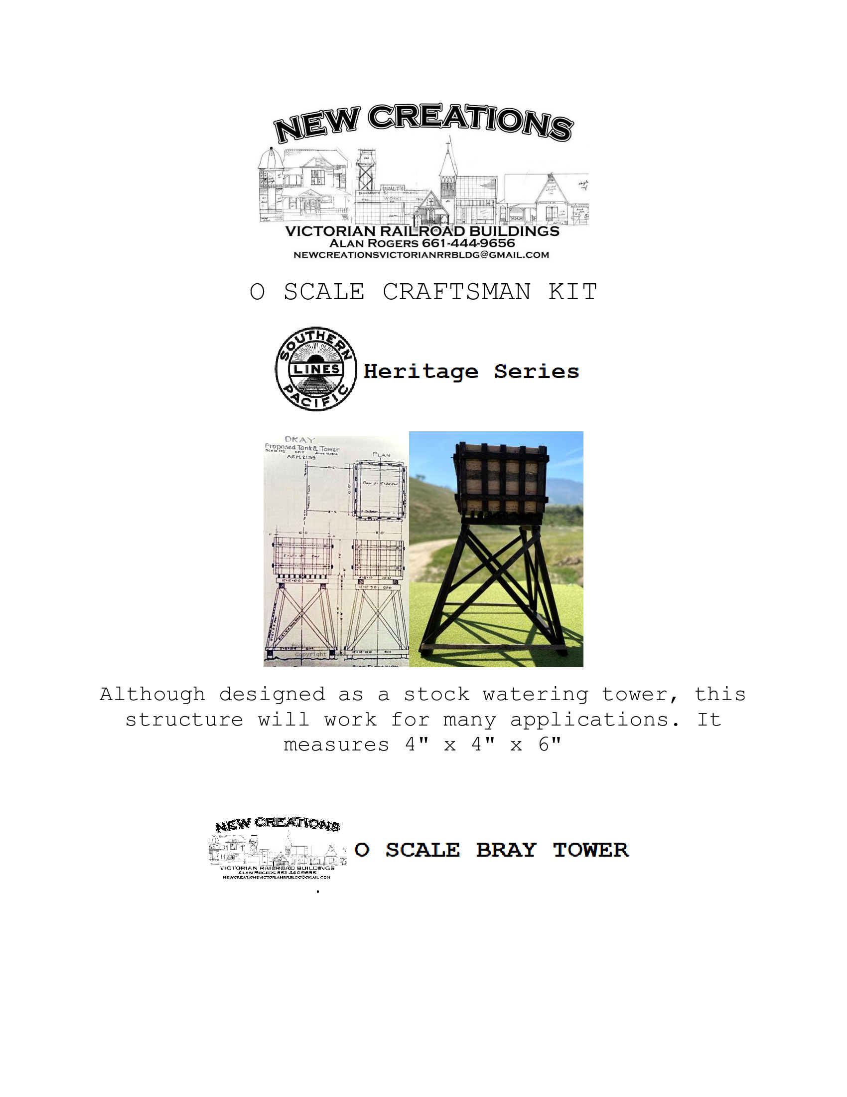 Made In the USA | Bray Tower O Scale Craftsman Kit