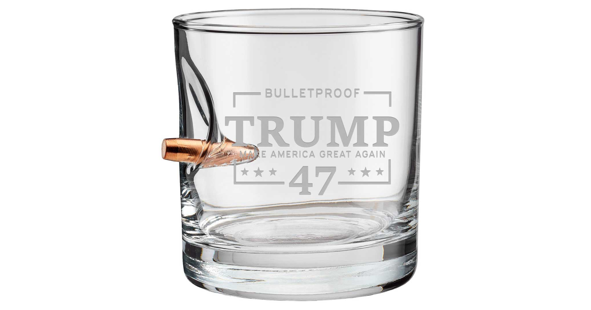 Made In USA | Bulletproof Trump 47 Whiskey Glass