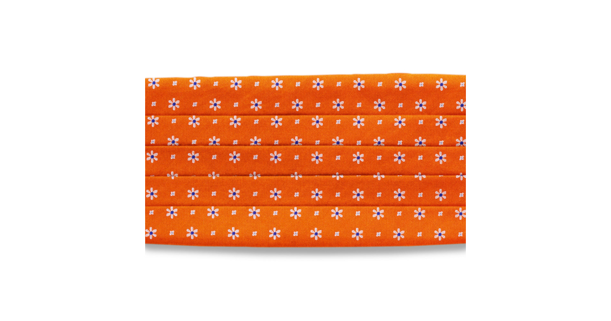 Made In USA | Daisy Springs Orange - Cummerbunds