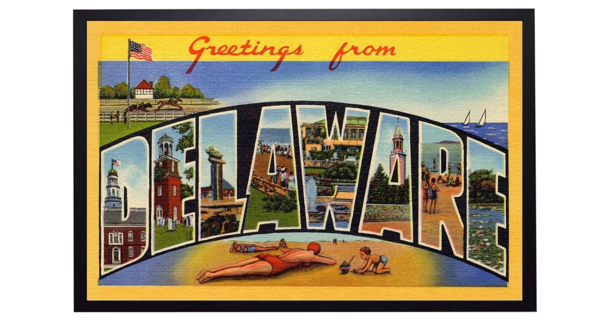 Made In USA | Delaware State Postcard