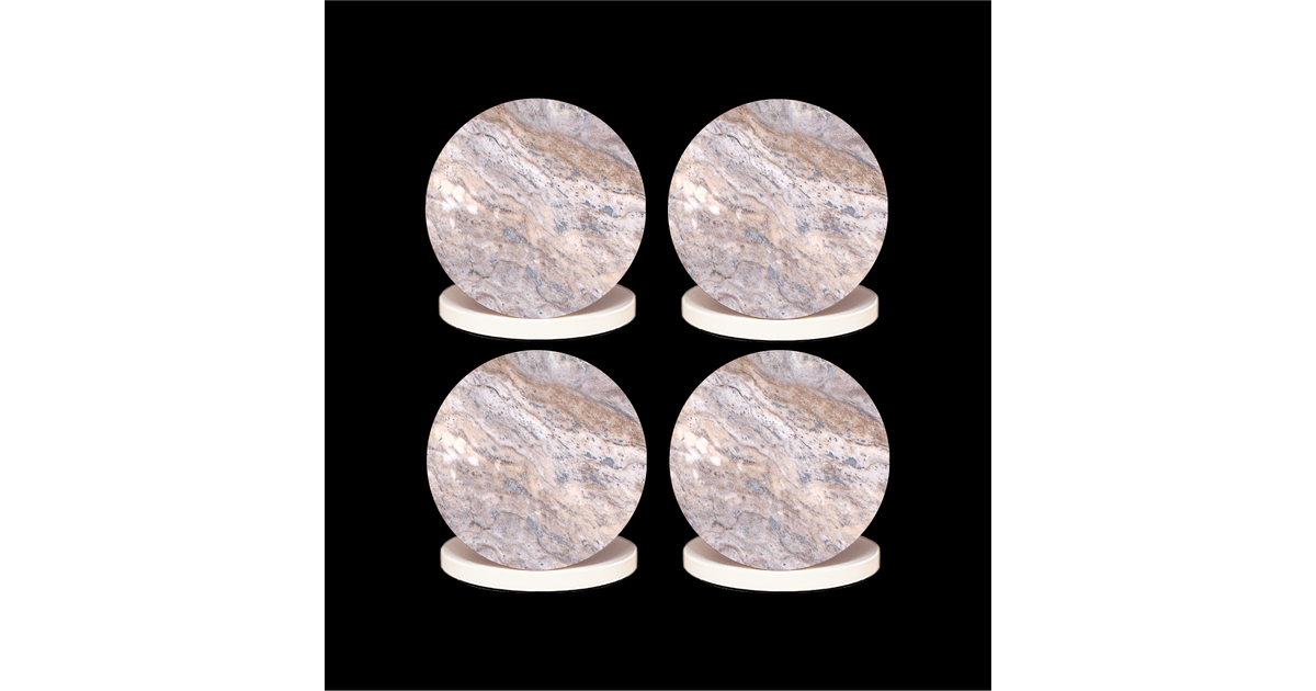 Made In USA | Brown/Gray Granite Coasters