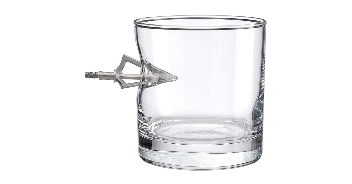 Made In USA | BenShot Broadhead Rocks Glass - 11oz