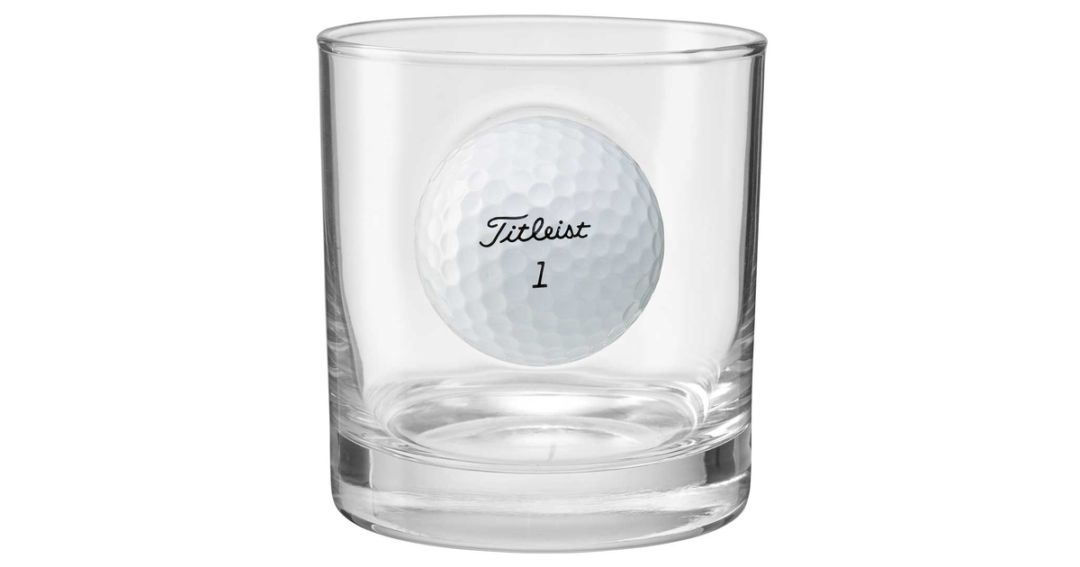 Made In USA | Golf Ball Rocks Glass