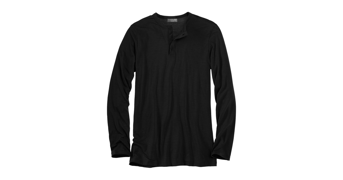Made In USA | Men's Wool Henley - Long Sleeve