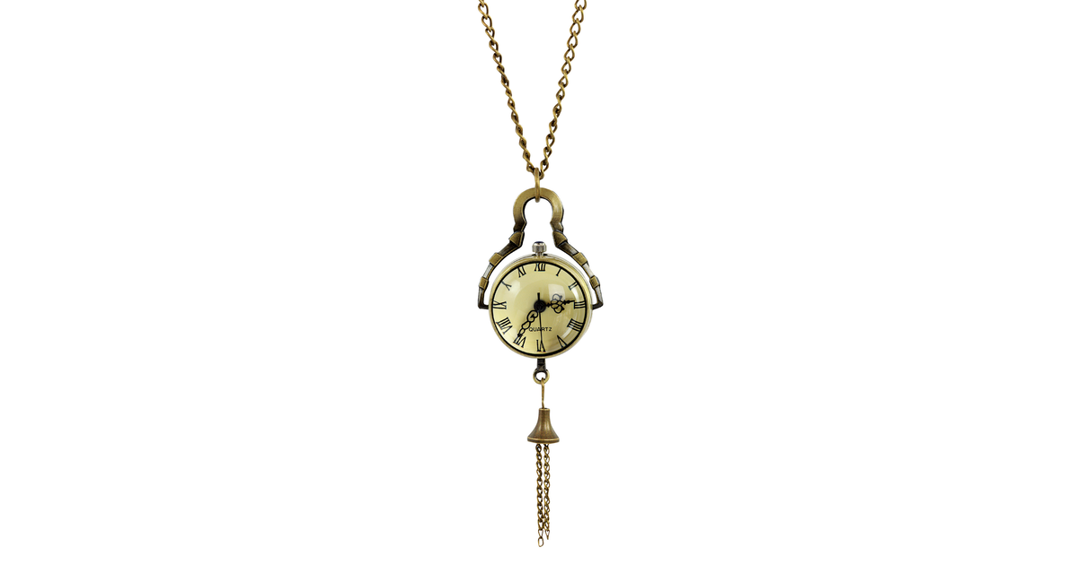 Made In USA | Glass Ball Bronze Watch Necklace