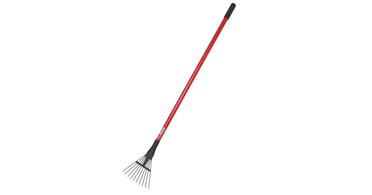 Made In USA | Bully Tools 8-Inch Shrub Rake with Fiberglass Handle