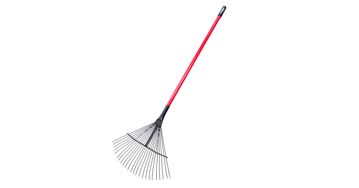 Made In USA | Bully Tools 24-Tine Thatching Rake with Fiberglass Handle