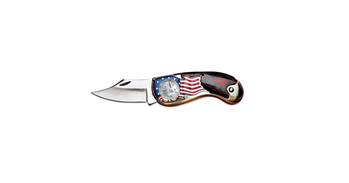 Made In USA | American Flag Coin Pocket Knife with Bicentennial ...