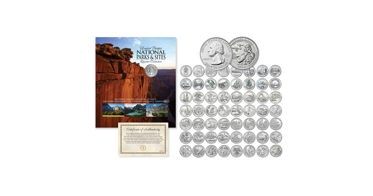 Made In USA | US National Parks & Sites Complete Quarters Collection ...
