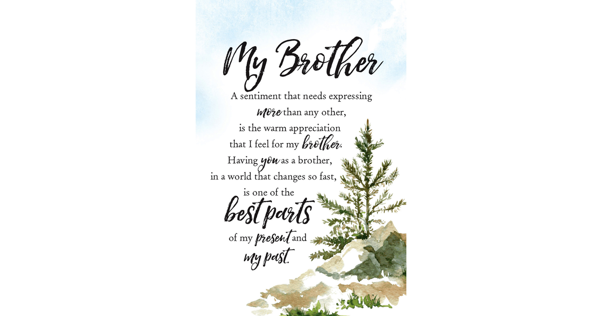 Made In USA | My Brother Wood Plaque with Inspiring Quotes