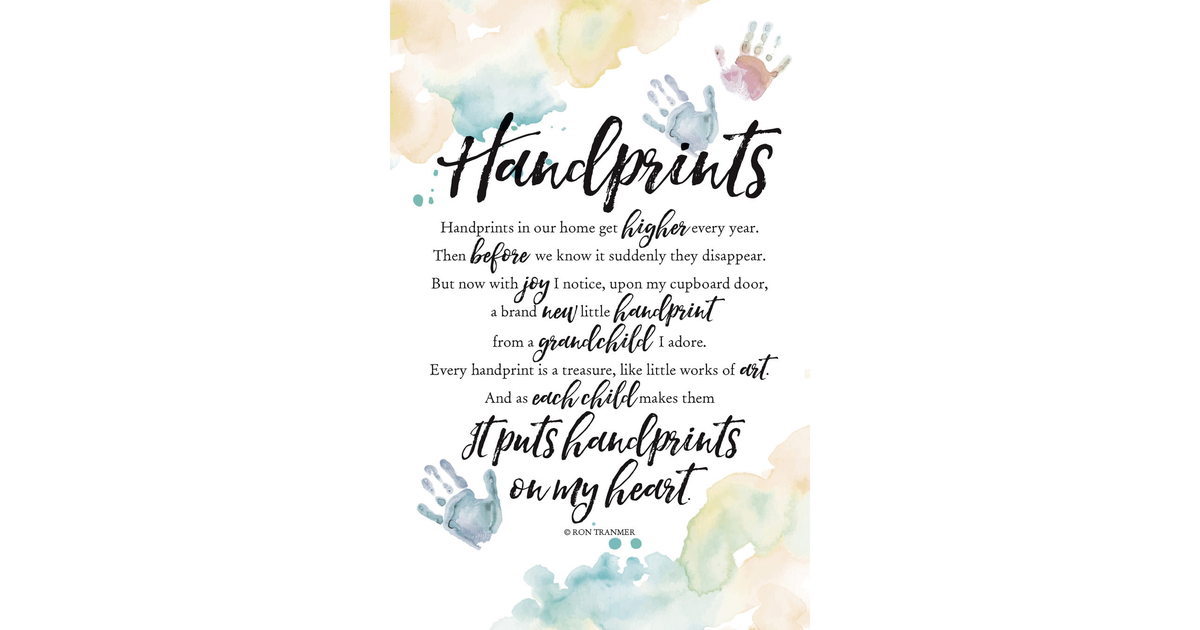 Made In USA | Handprints Wood Plaque with Inspiring Quotes