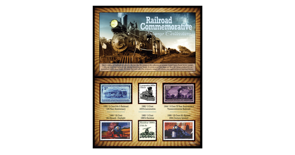 Made In USA | Railroad Commemorative Stamp Collection