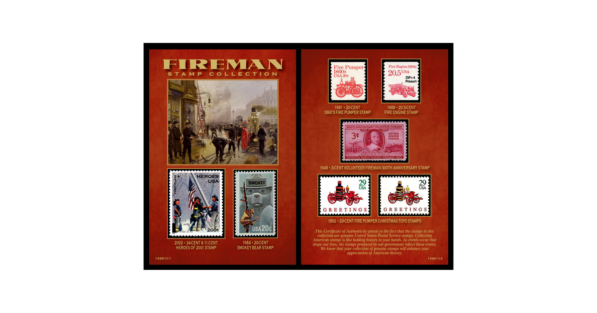 Made In USA | Fireman Stamp Collection