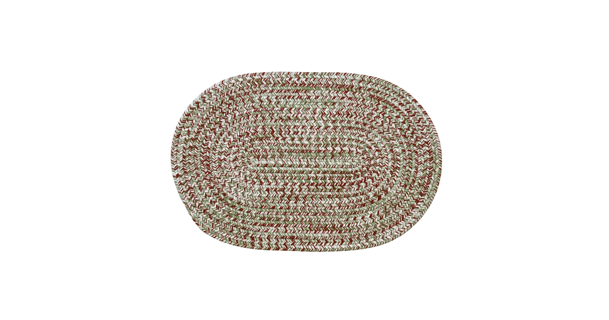 Made In USA | Christmas Braided Tweed Rug