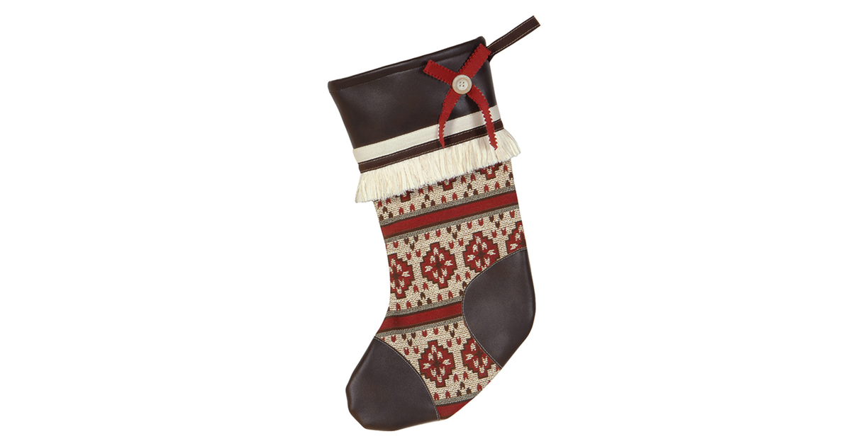 Made In USA | Nordic Holiday Winter Woolies Stocking 20"x12"