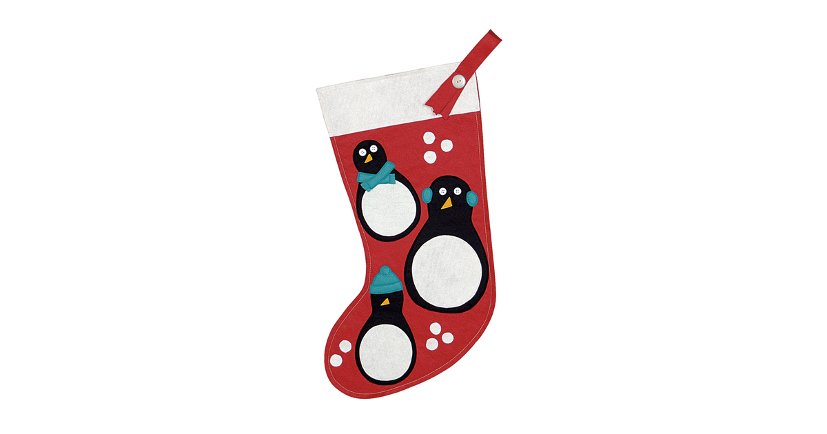 Made In USA | Penguin Friends Felt Stocking 21"x12"