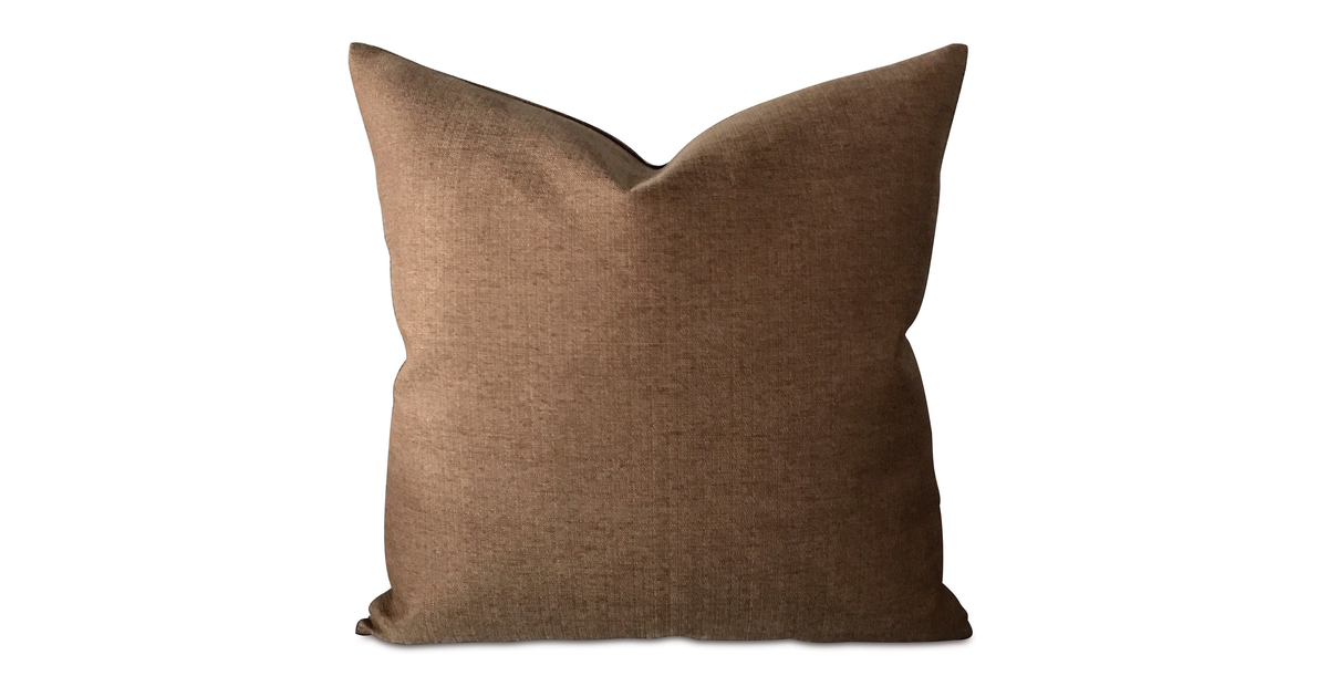 Made In USA | Bronze Textured Canvas Woven Throw Pillow Cover 20x20