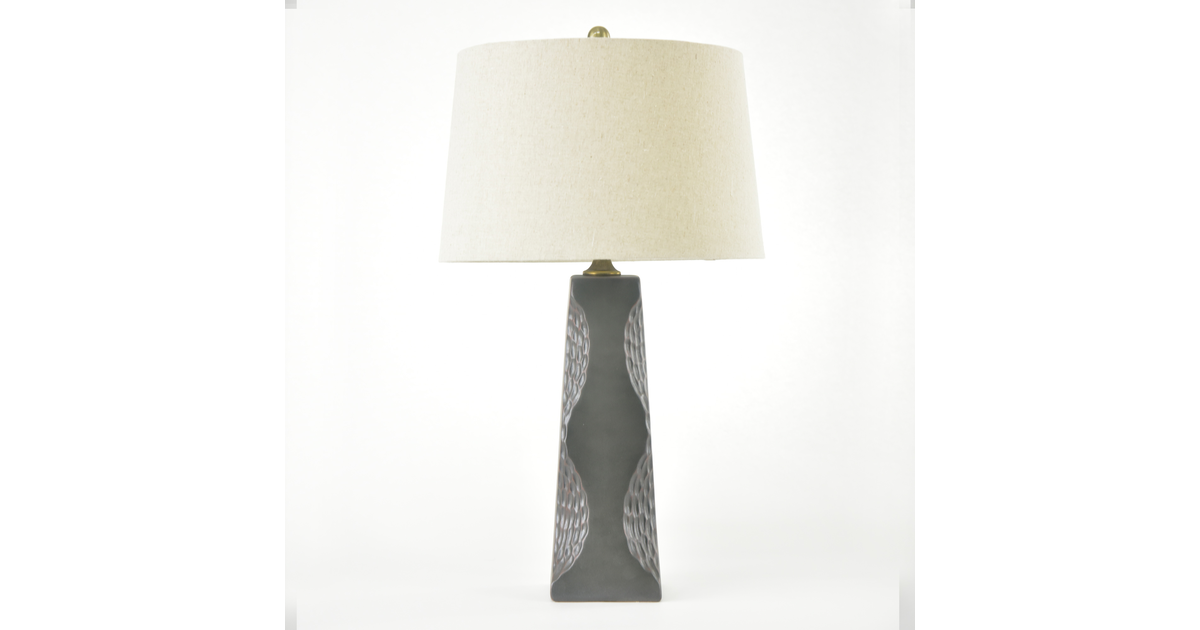 Made In USA | Modern Tribal Lamp in Cast Iron Finish