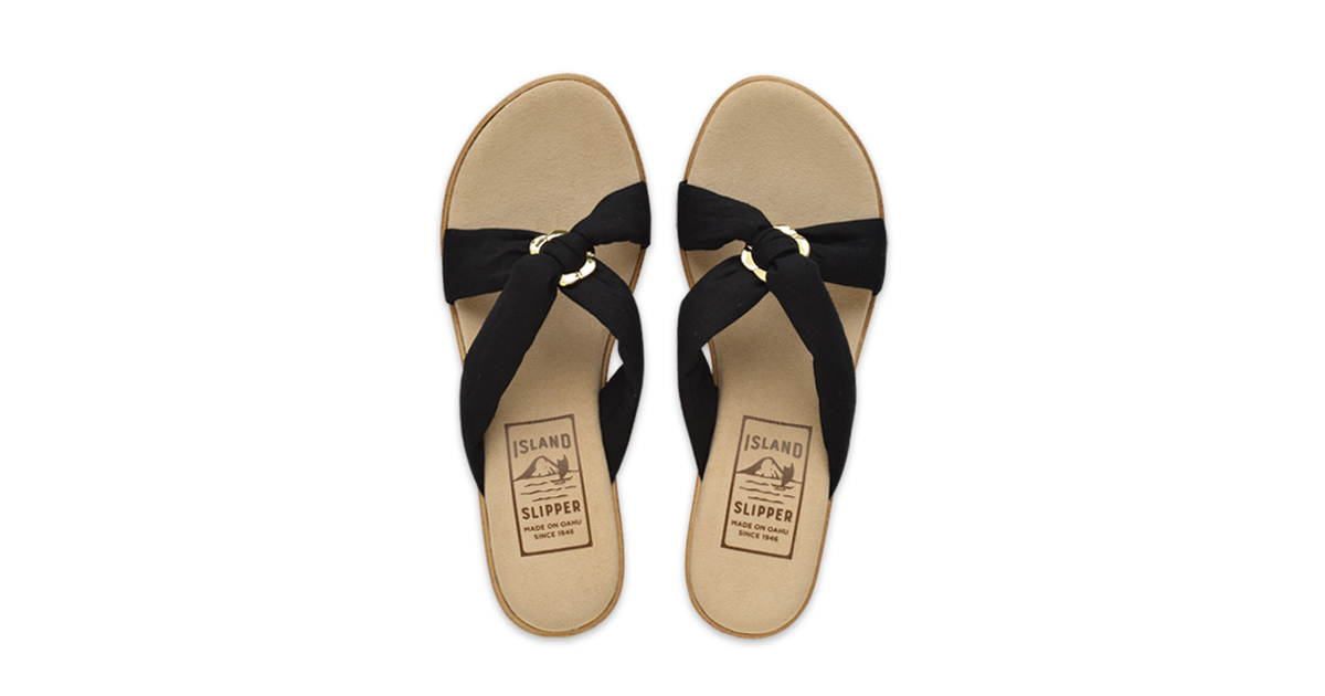 Made In USA | Women's Fabric Slide Platform Flip Flop