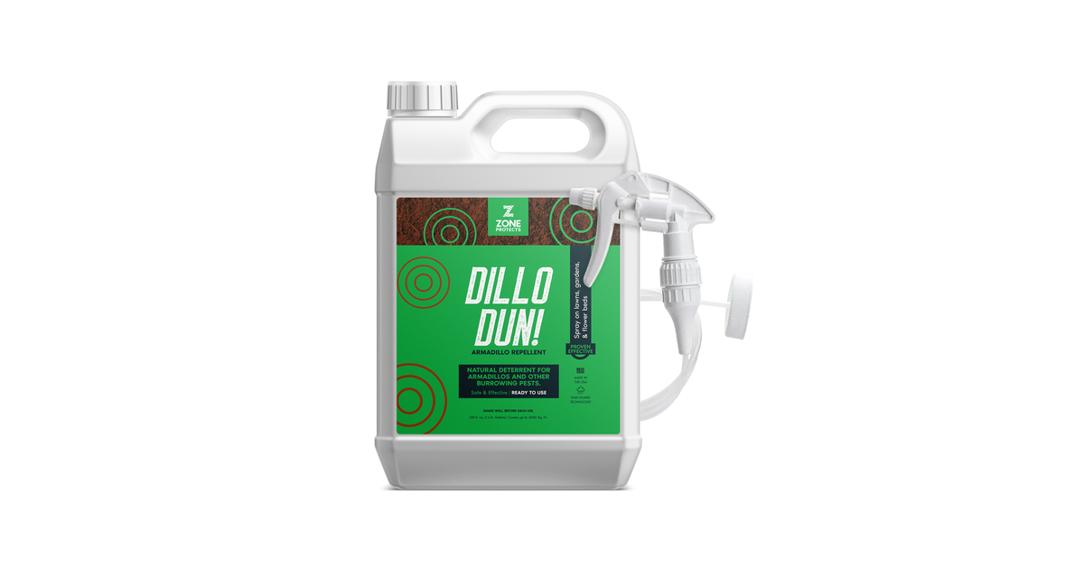 Made In USA | Zone Protects Dillo Dun! Armadillo Repellent Gallon Trigger Sprayer