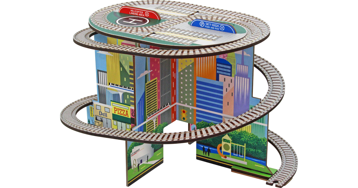 Made In USA | Mountain Spiral Railway Printed Table Top Spiral