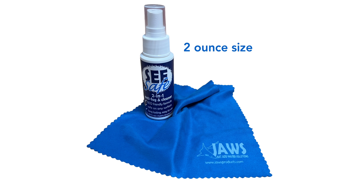 Made In USA | SEEsafe 2 in 1 Antifog & Cleaner with JAWScloth