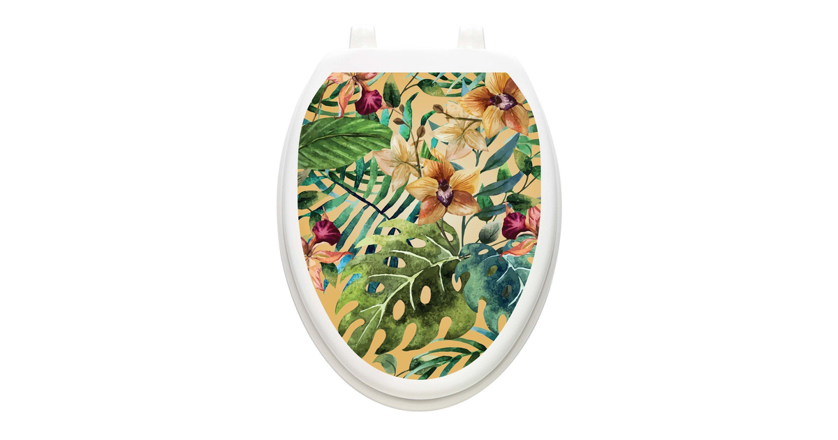 Made In USA | Tropical Forest Toilet Tattoos, Toilet Seat Decal