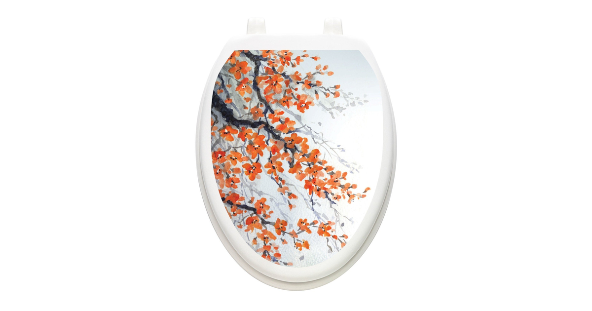 Made In USA | Orange Blossoms Toilet Tattoos, Toiket Seat Decal