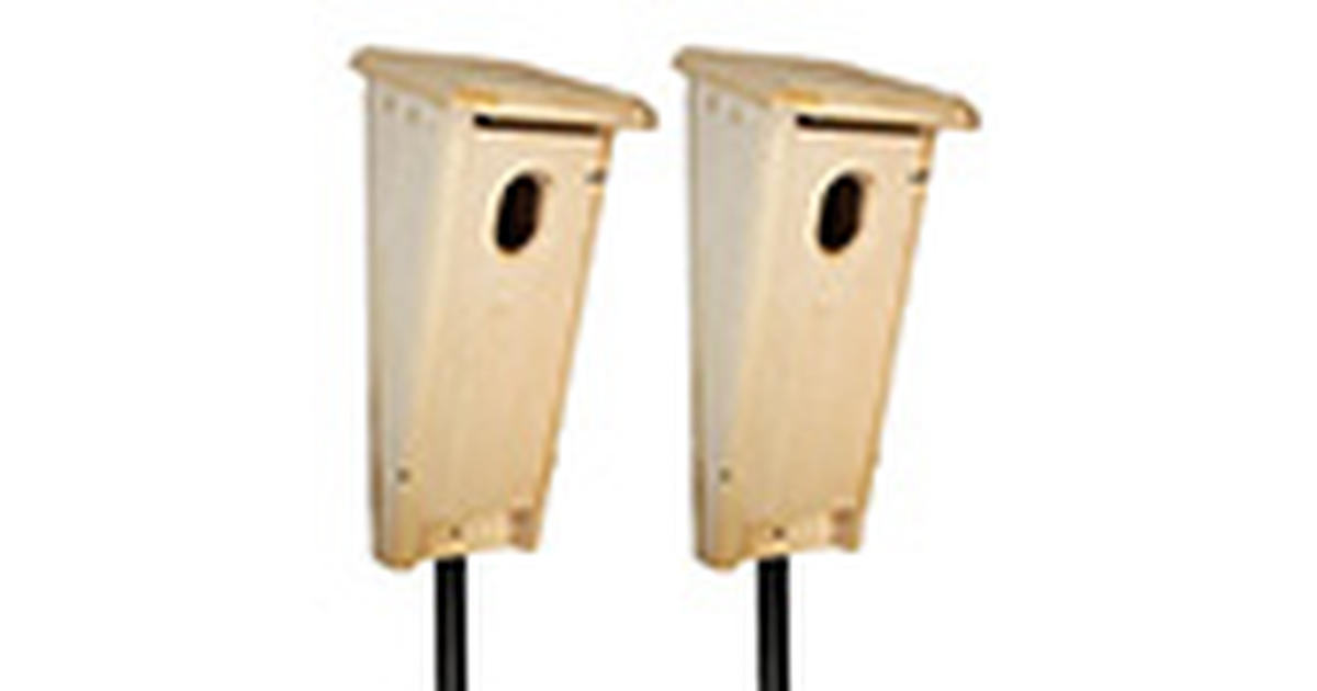 Made In USA | Slant-Front Bluebird Boxes & Poles by Prime Retreat