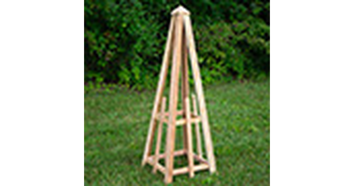 Made In USA | Cedar Standard Pyramid Trellis by Prime Retreat - 46"H