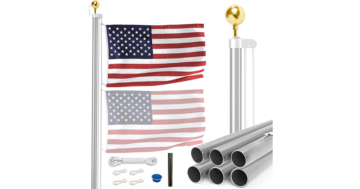 Made In USA | All American Series - 20’ Tapered Sectional Flagpole kit