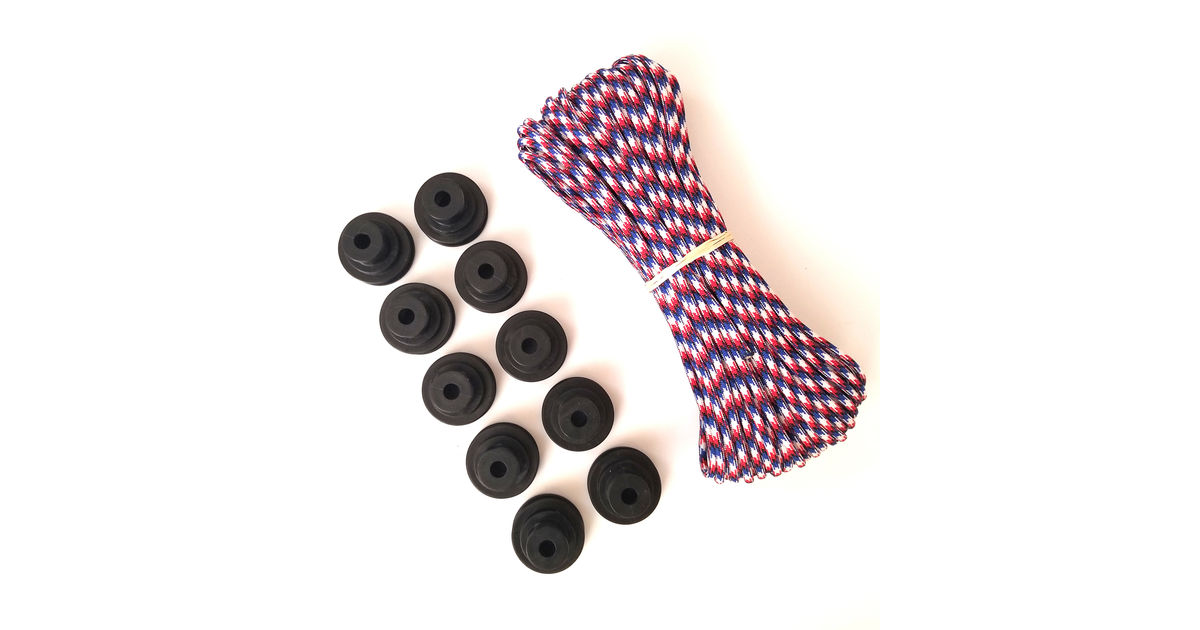 Made In USA | Tarp Buddy 10 Pack with 100 feet of Red White and Blue ...