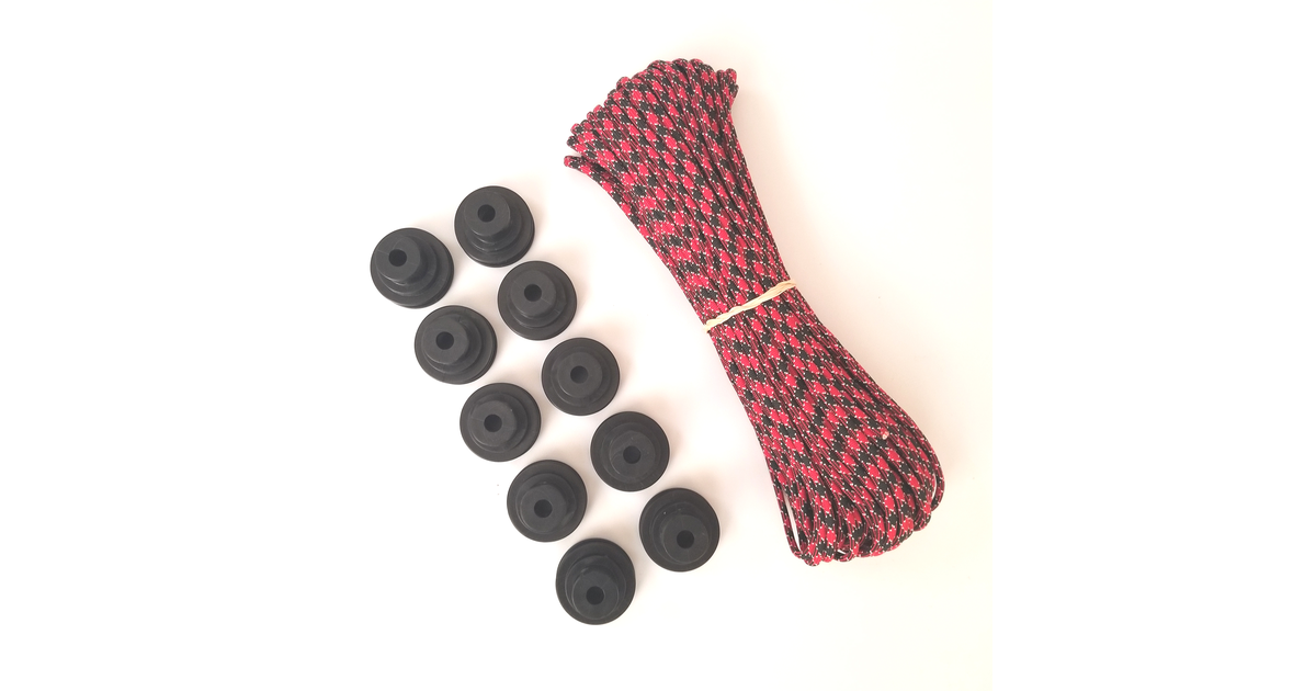 Made In USA | Tarp Buddy 10 Pack with 100 feet of Deadpool Para (550) Cord